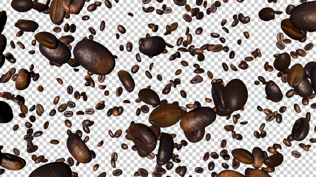 Coffee Bean Animated Transitions for Videos From Side Than Explode