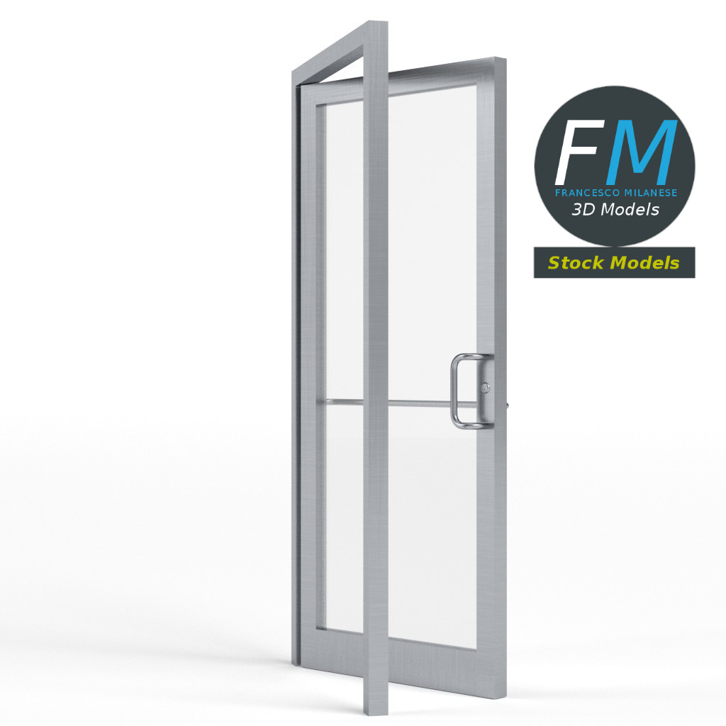 3D MODEL - Storefront glass door