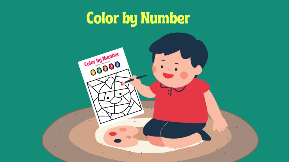 Color by Number Animals Worksheet in Colorful Illustrative Style