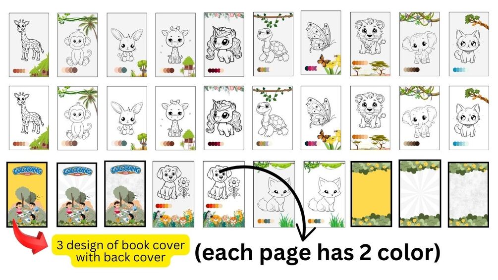 Drawing and coloring e book.