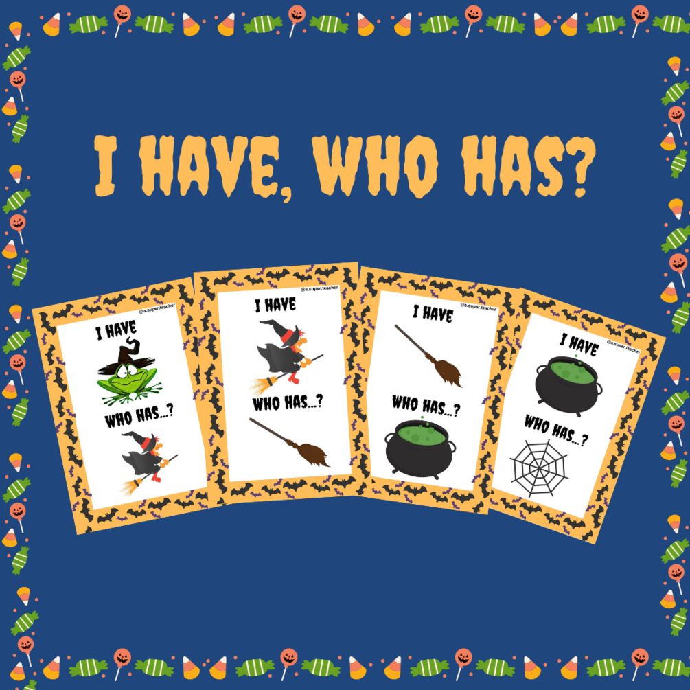 I have, who has? Halloween card game