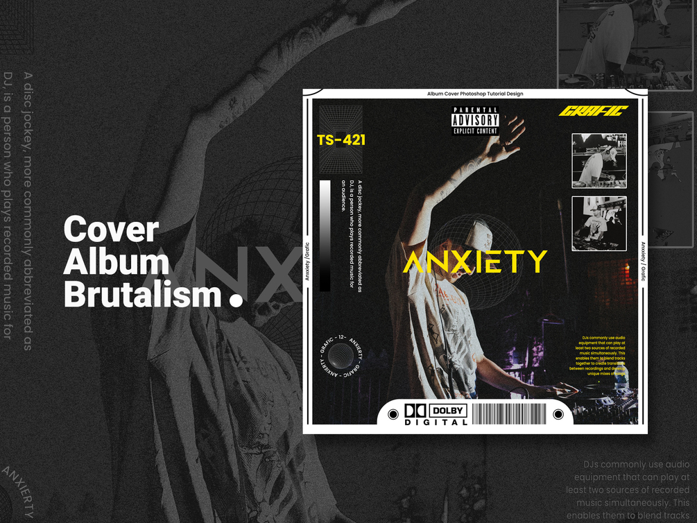 ANXIETY COVER ALBUM BRUTALIST