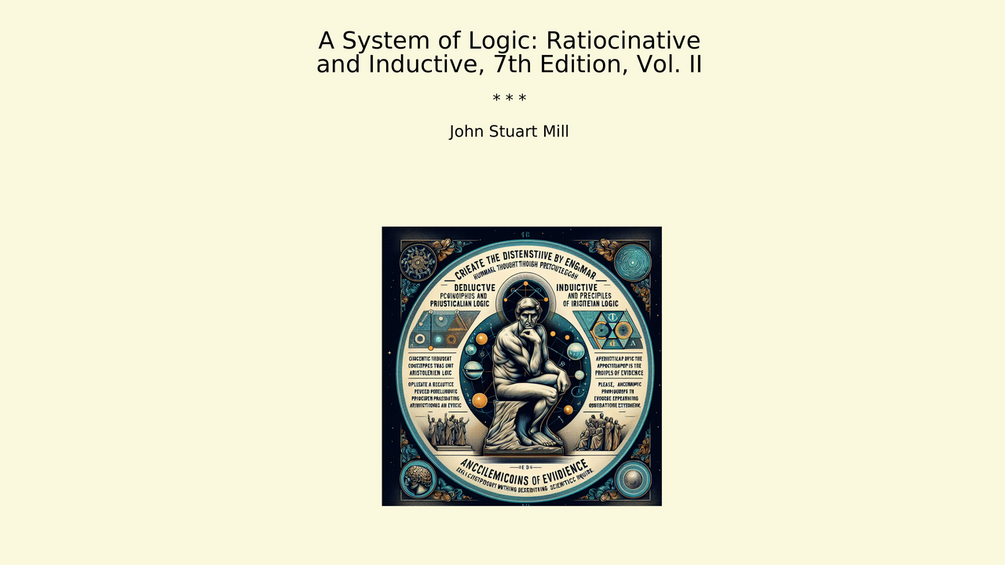 A System of Logic: Ratiocinative and Inductive, 7th Edition, Vol. II