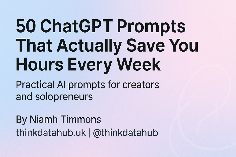 50 ChatGPT Prompts to Automate, Save Time, and Boost Productivity