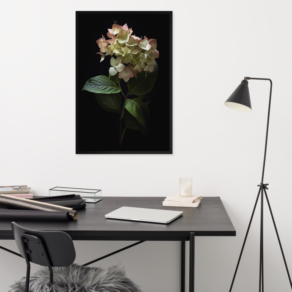 Midnight Hydrangea (Matte Paper Poster)