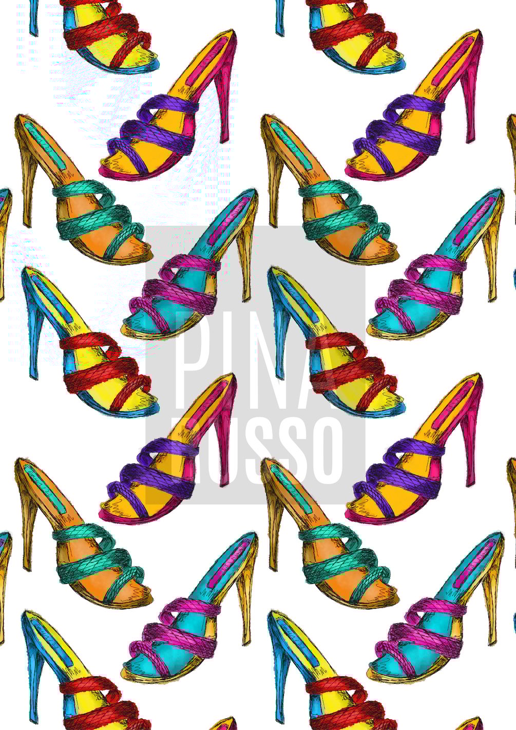 Color BEATRICE, Shoes Seamless Pattern, Repeating Pattern, Digital ...