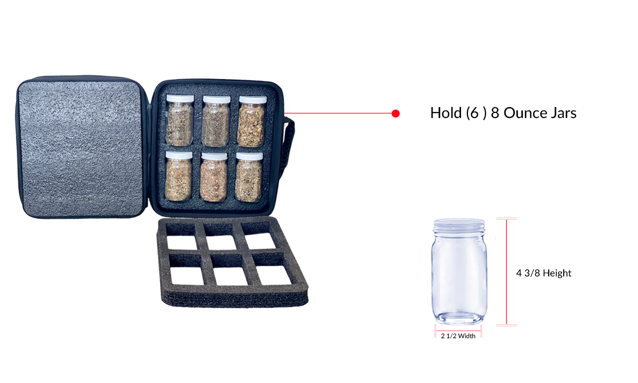Carry Case for Herbs: Protect and Organize Your Glass Jars On-the-Go