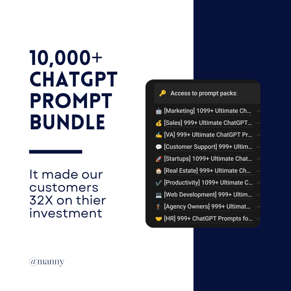 The Ultimate 10000+ ChatGPT Prompt Bundle