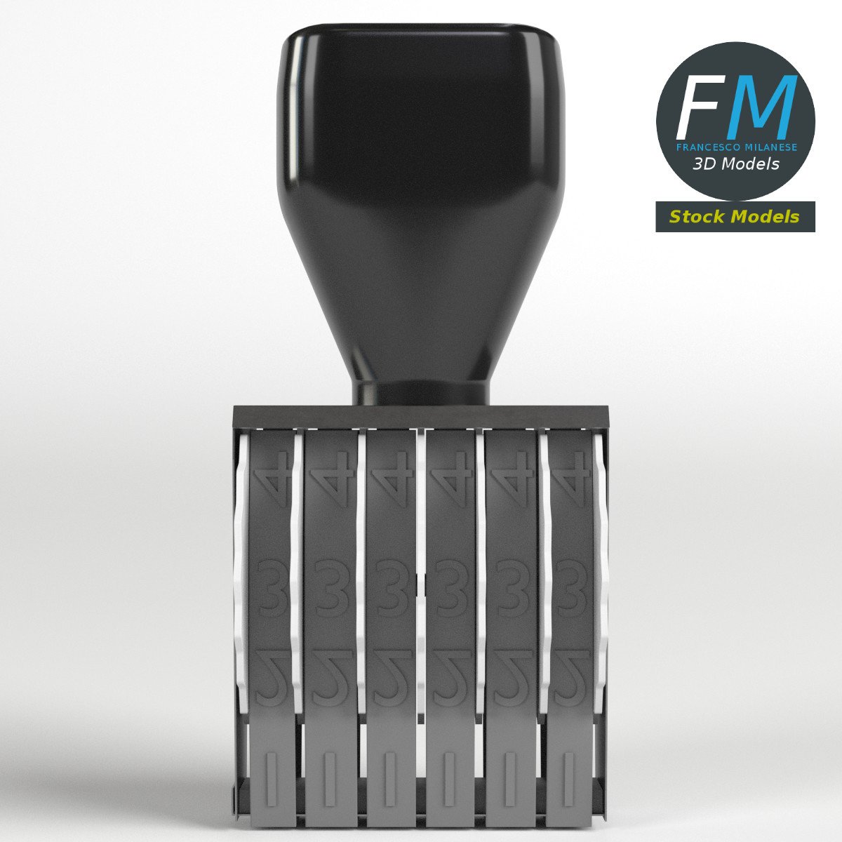 3D MODEL - Dater stamp