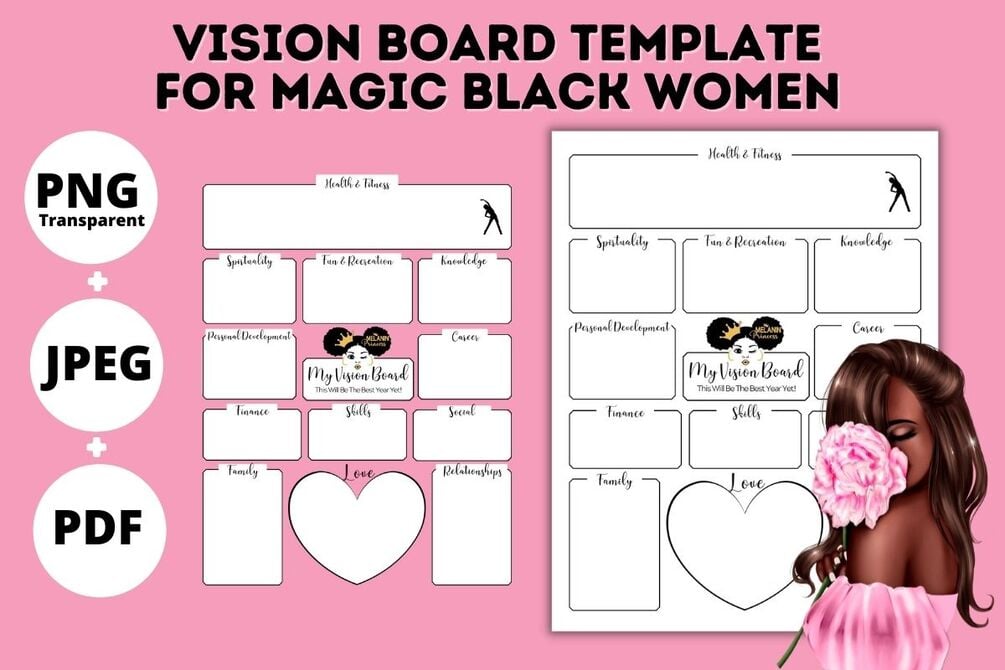 Vision Board Template For Magic Black Women