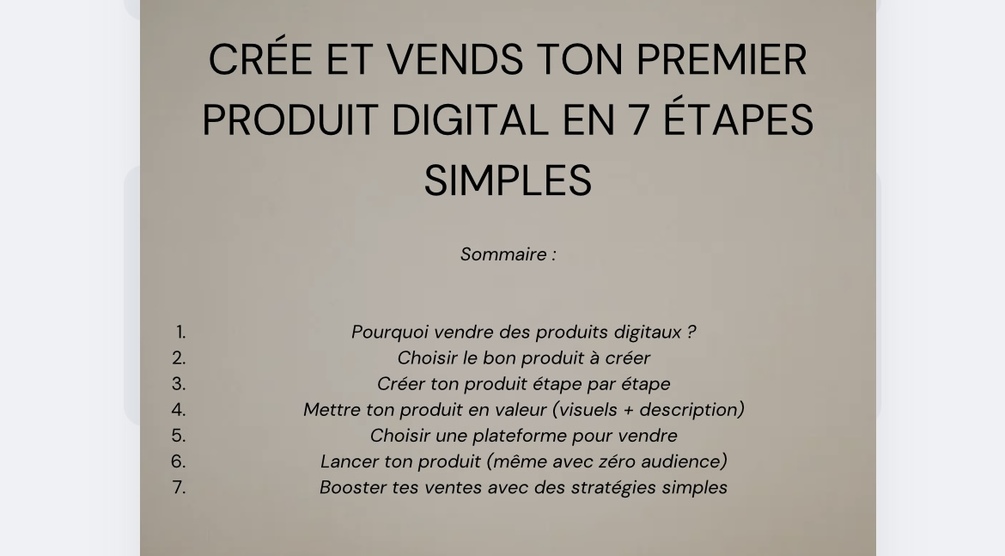 E-book: Vendre un produit digital en 7 étape!