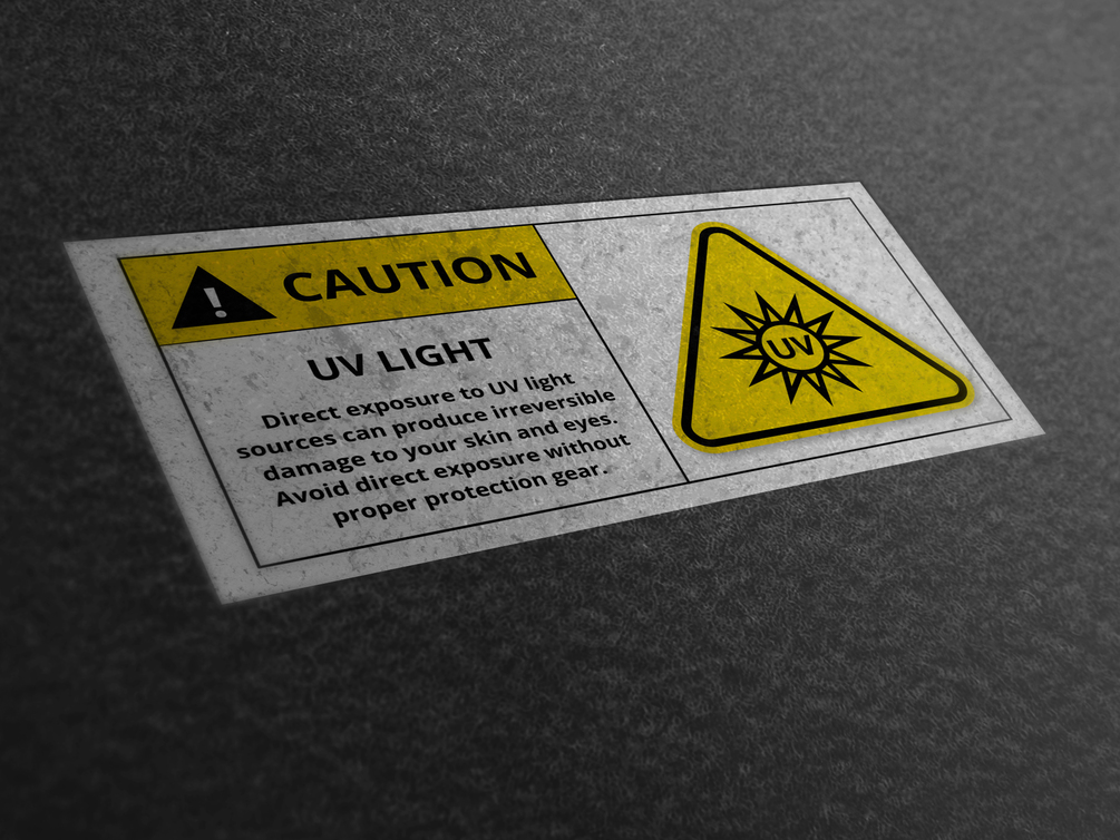 UV Light Hazard Sign Vector