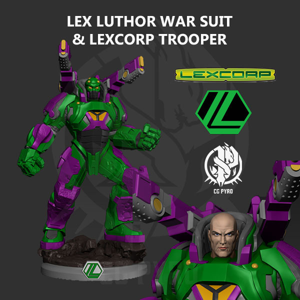 Lex Luthor Warsuite & Lexcorp heavy trooper by CG Pyro