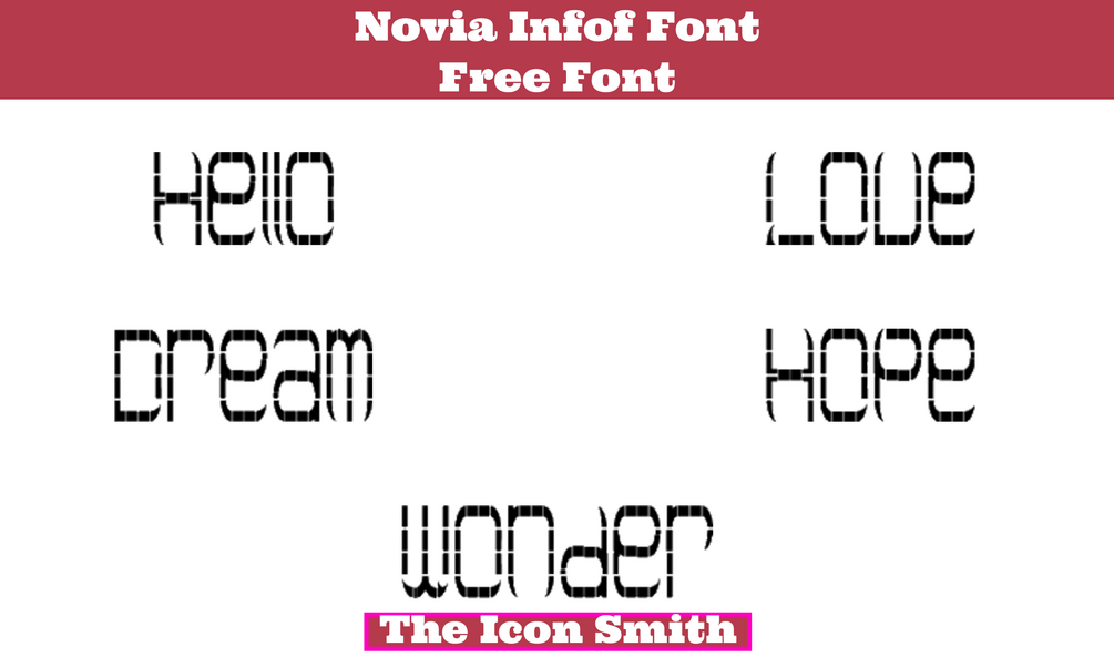 Free Novia Infof Font F30756