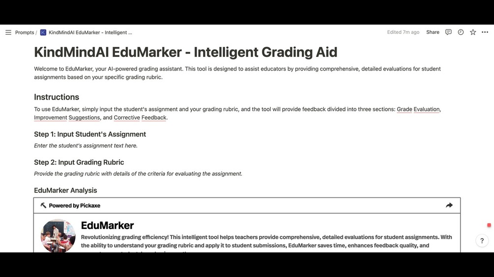 KindMindAI EduMarker - Intelligent Grading Aid