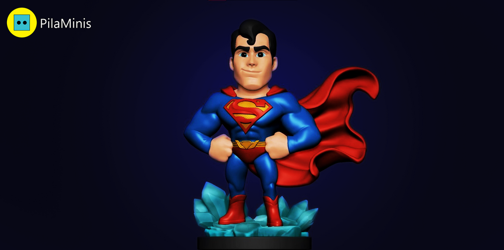 Mini Superman Ready for 3D Printing