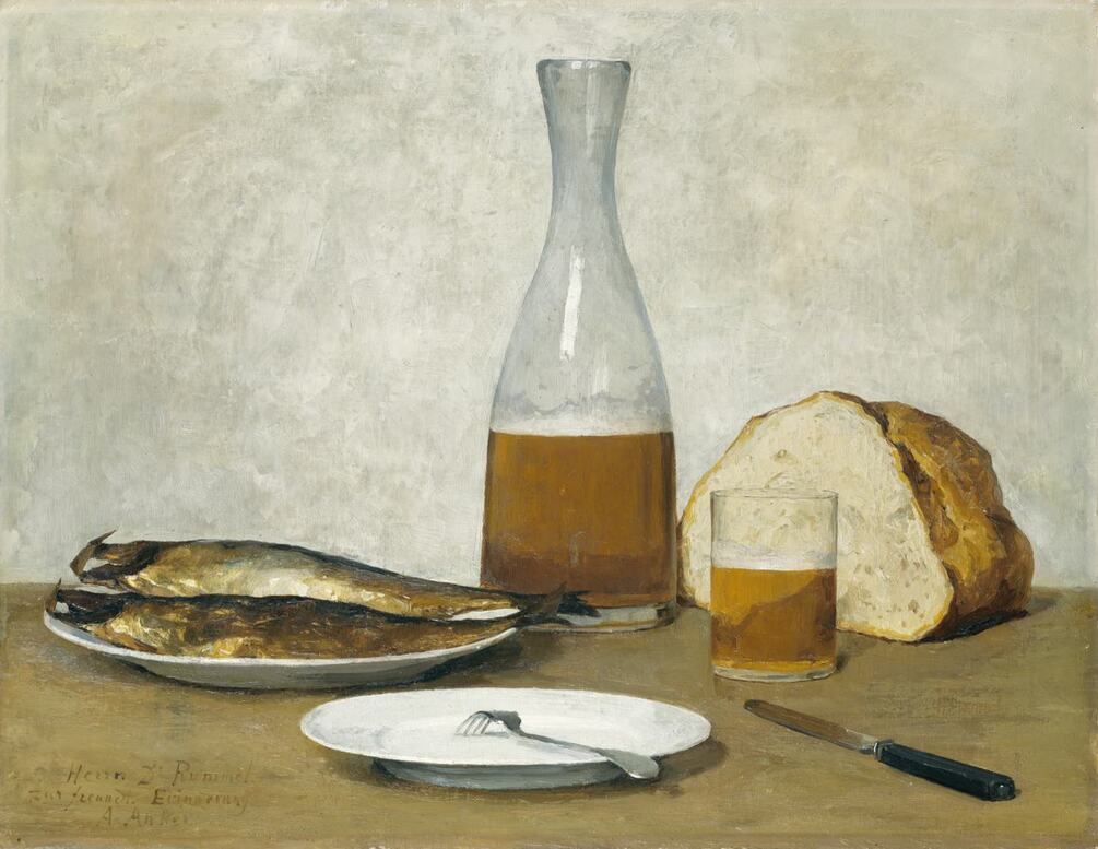 Still life by Albert Anker