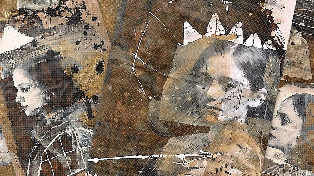 18 pc Freestyle Scrubby Marks Portrait on Messy Brown Printable Junk ...