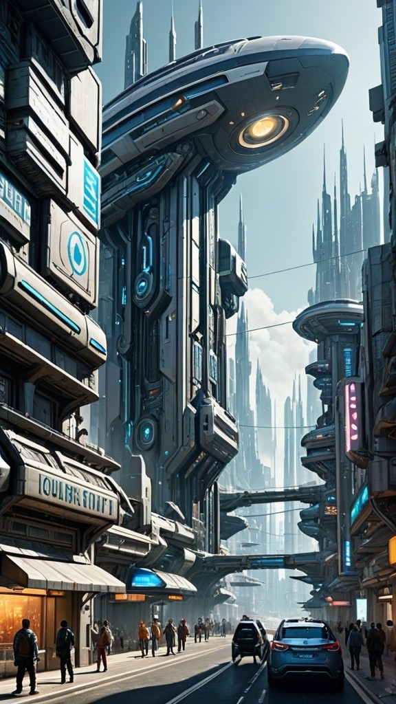 Future Horizons: Explore Futuristic Cities and Cosmic Wonders #SciFiArt ...