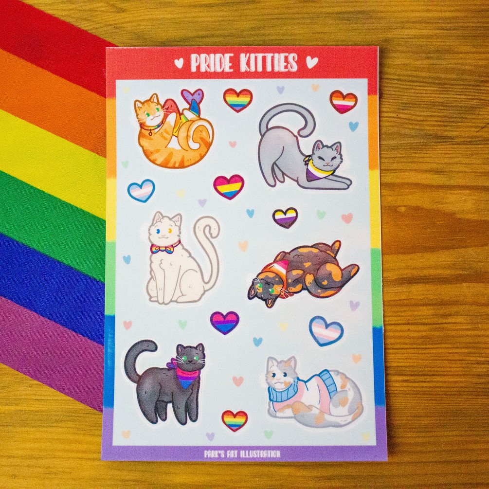 Pride Kittens Sticker Sheet