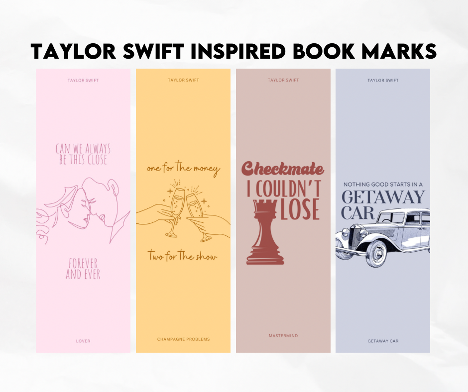 Printable Taylor Swift Inspired Bookmarks