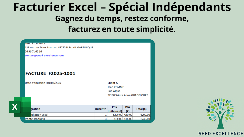 Facturier Excel – Spécial Indépendants