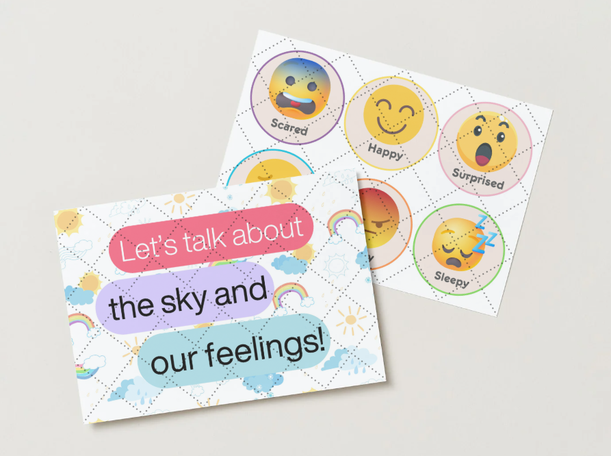 Emotions & Weather Flashcards – Circle Bundle + Bonus Mat