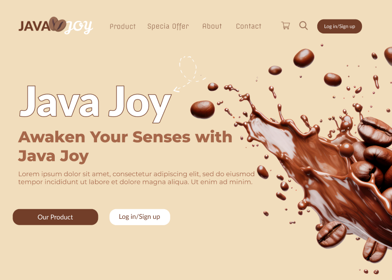 Coffee Shop Website Template Figma