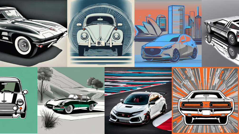 100 Iconic Cars Design Bundle