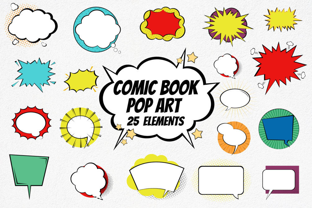Comic Book Pop Art Elements