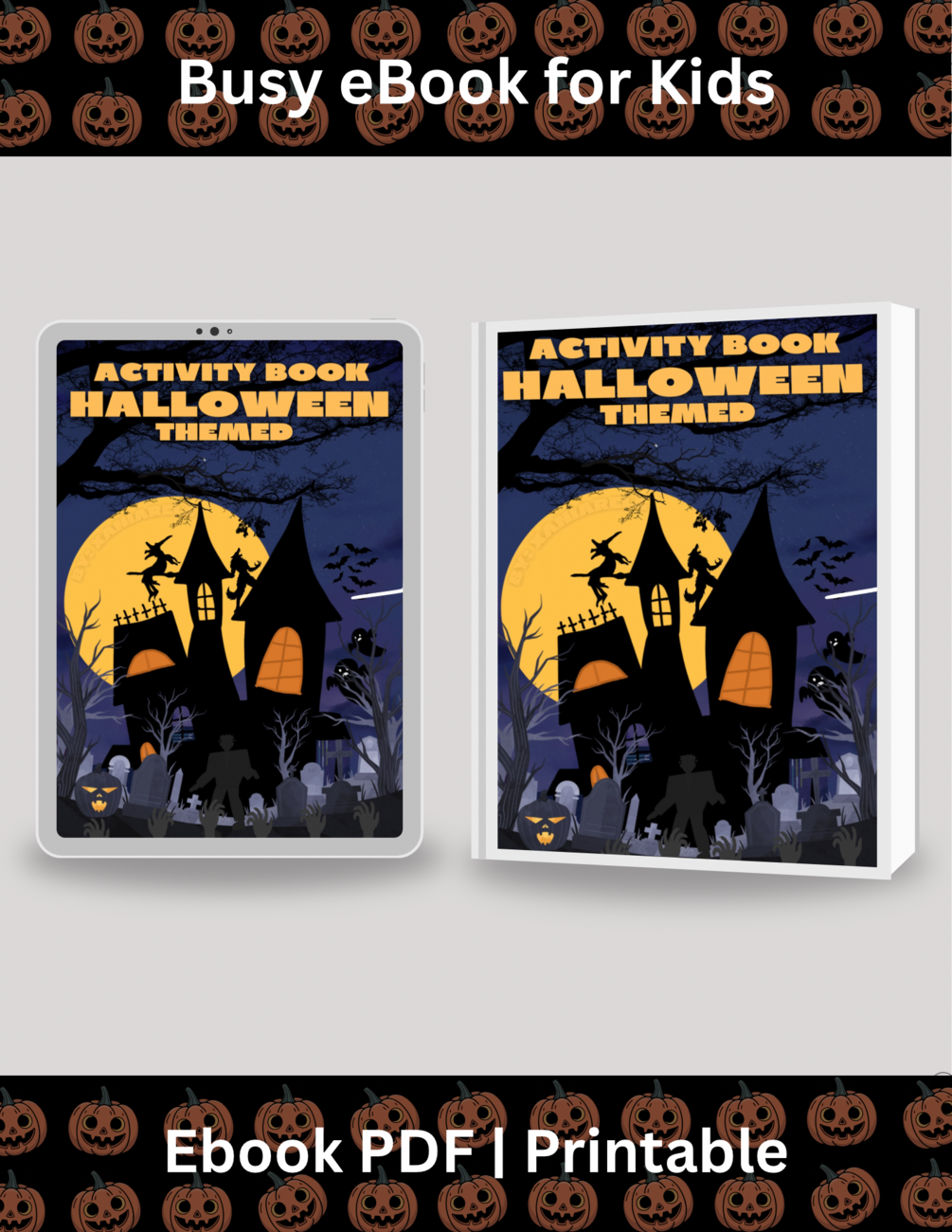 Halloween Themed Activity Book for Kids: Spooky Fun Adventures! (30 Pages)