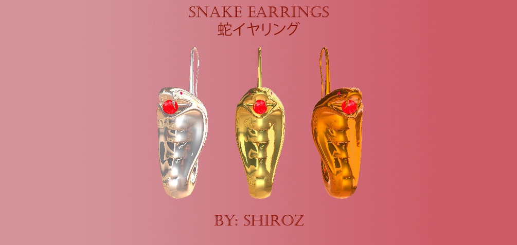 [VRChat Accessory] Snake Earring 蛇イヤリング