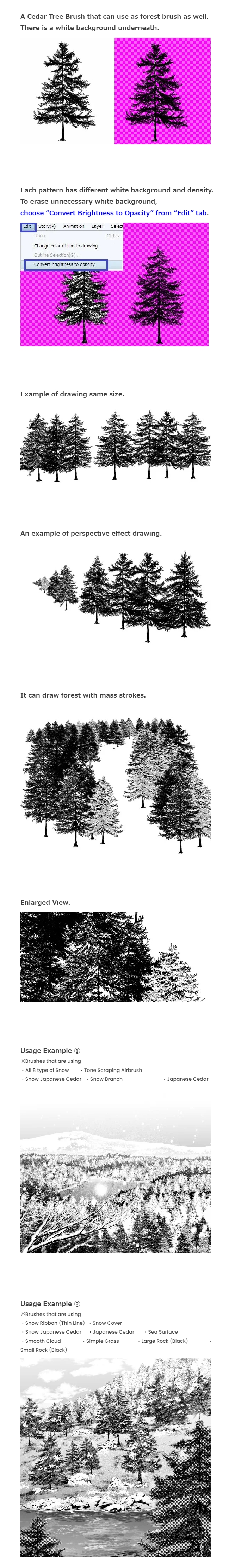 Japanese Cedar Brush (Can use for Forest)