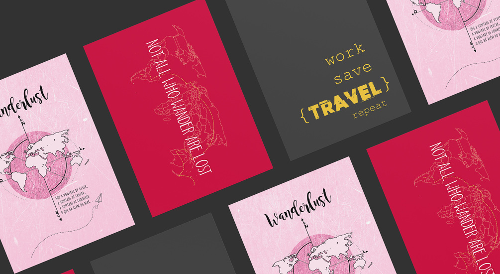 Pack 3 Posters - Travel (A4, A3, A2 size)