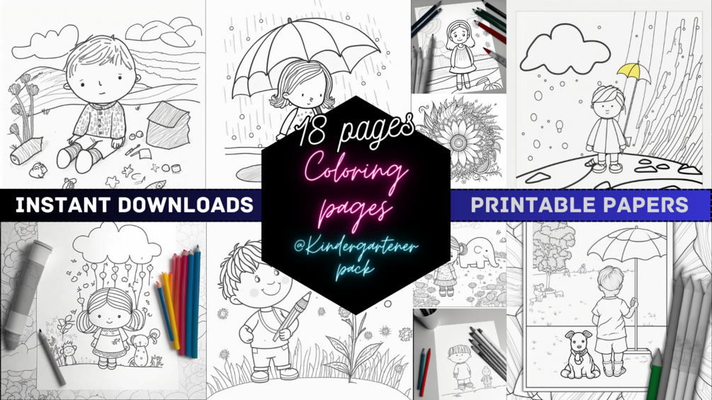 Coloring pages - Kindergartener pack (18), Printable coloring pages for ...