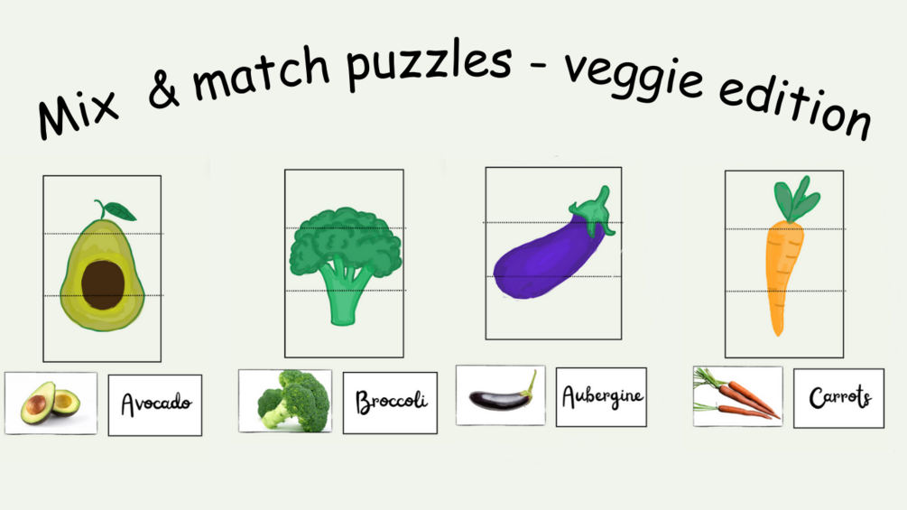 mix & match puzzles - veggies edition!
