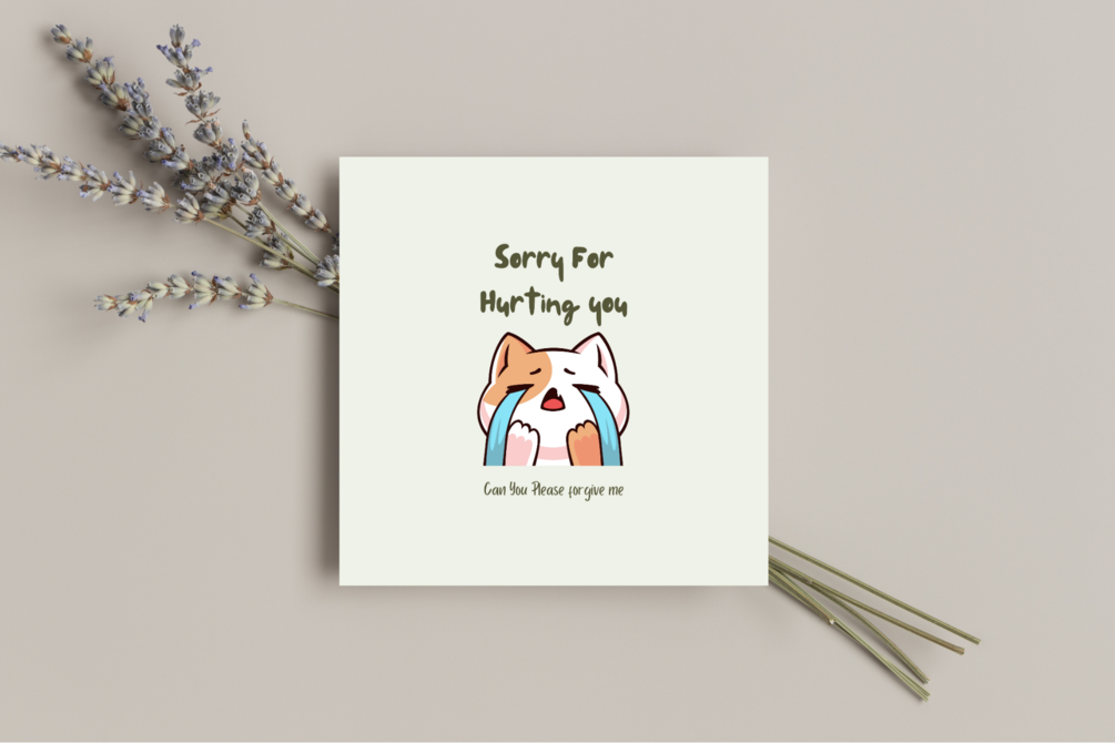 Printable Apology card
