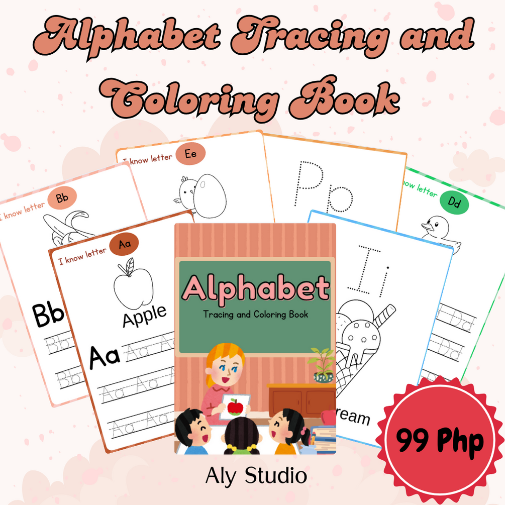 Alphabet Tracing and Coloring Book