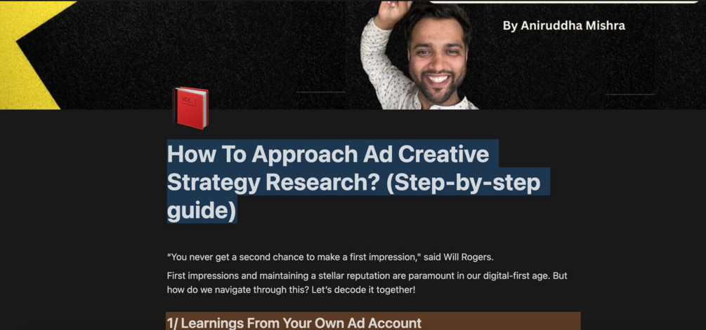 How To Approach Ad Creative Strategy Research? (Step-by-step guide)