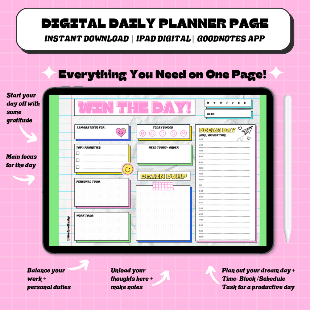 DIGITAL DAILY PLANNER | WIN THE DAY