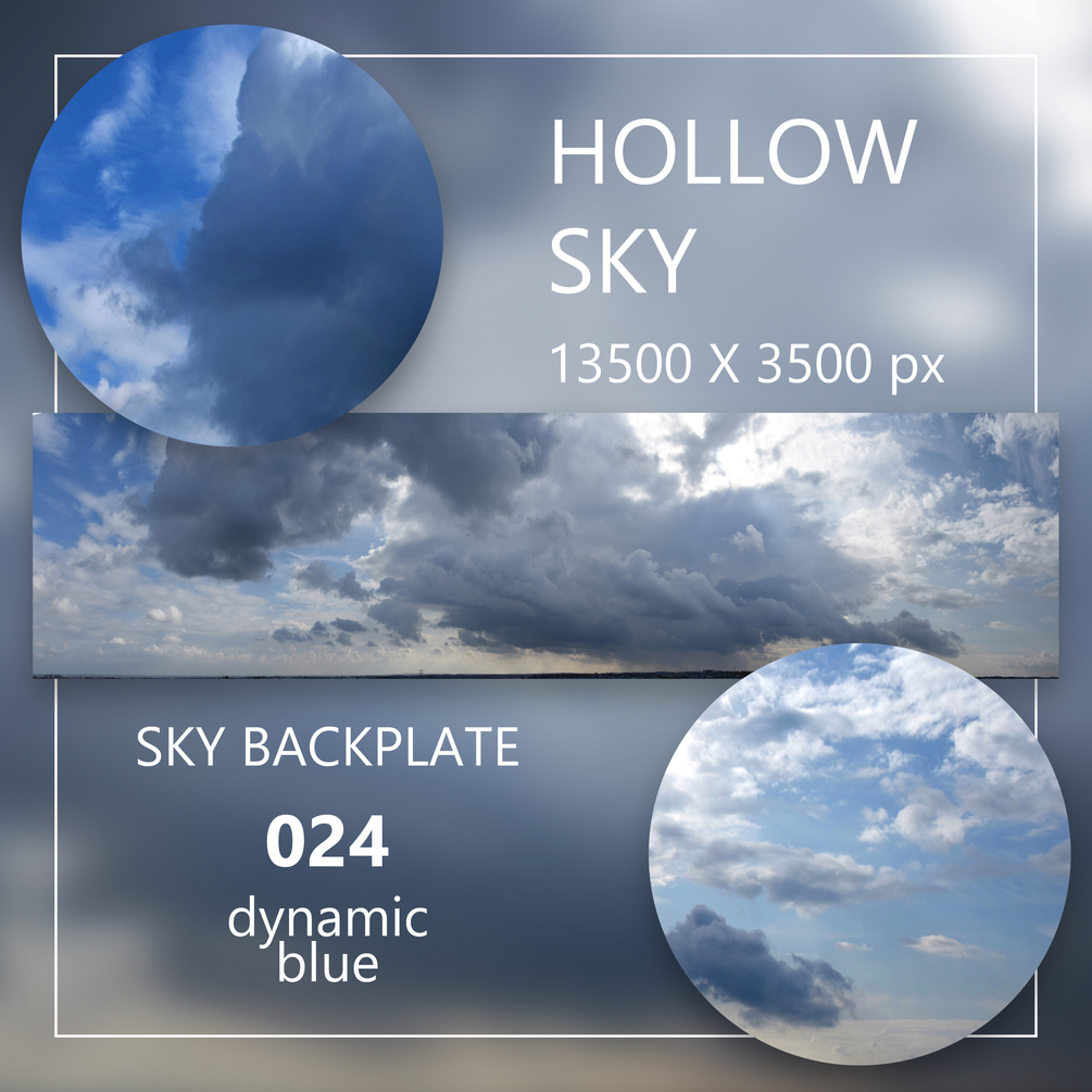 Sky Backplate 024 - Dynamic Blue