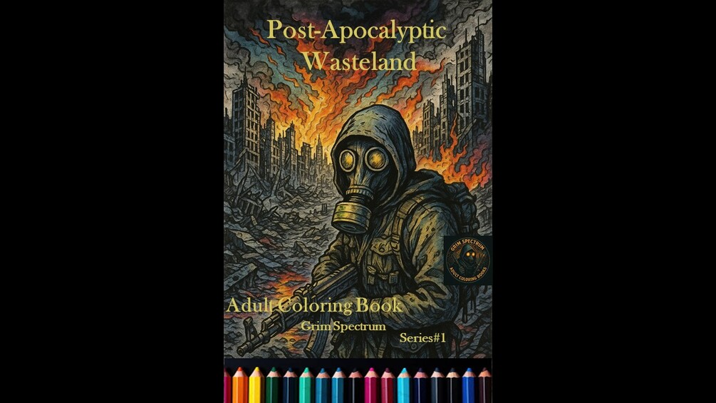 Post Apocalyptic Wasteland - Adult Coloring Book Pages level II ...