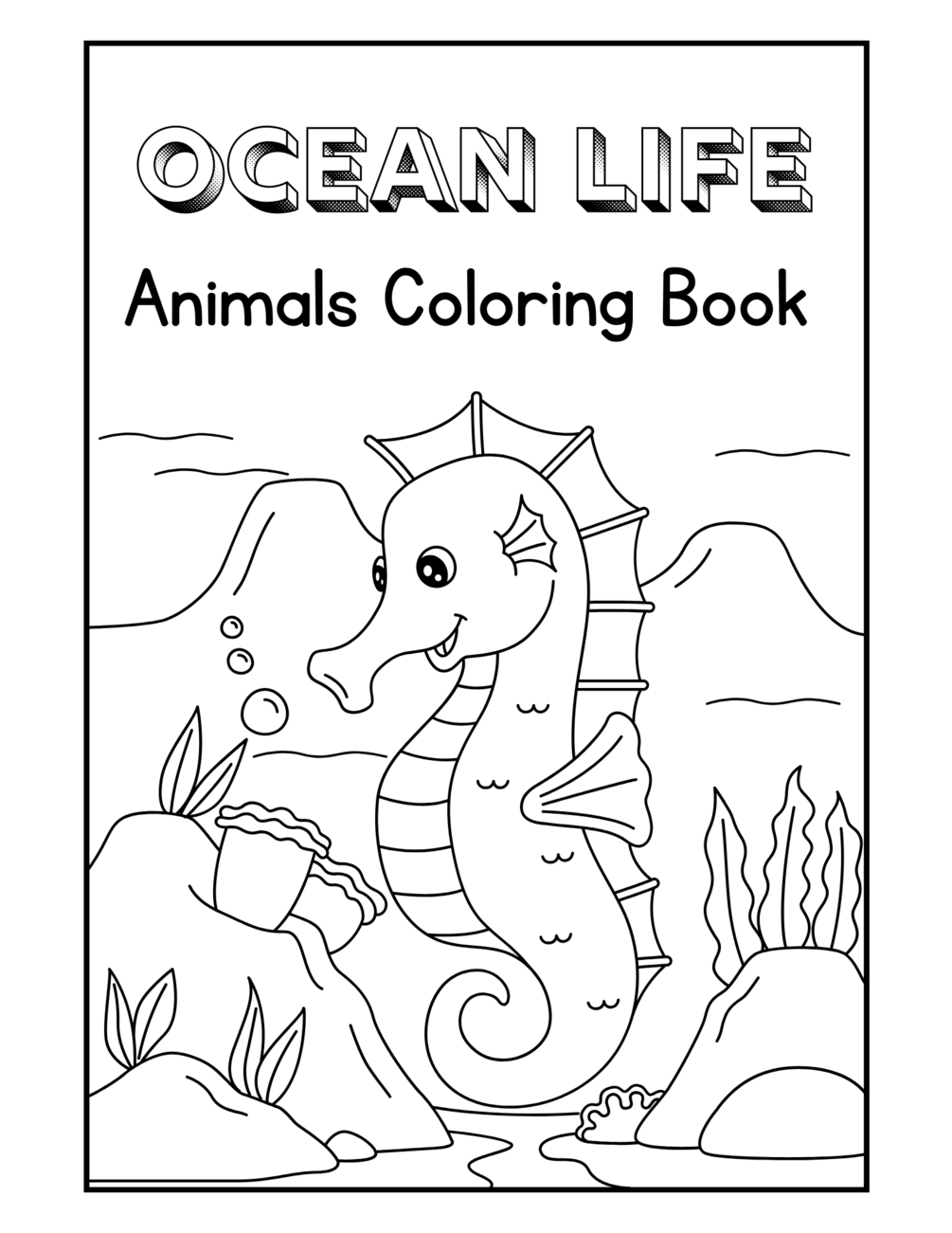 "Ocean Wonders: A Marine Life Coloring Adventure"