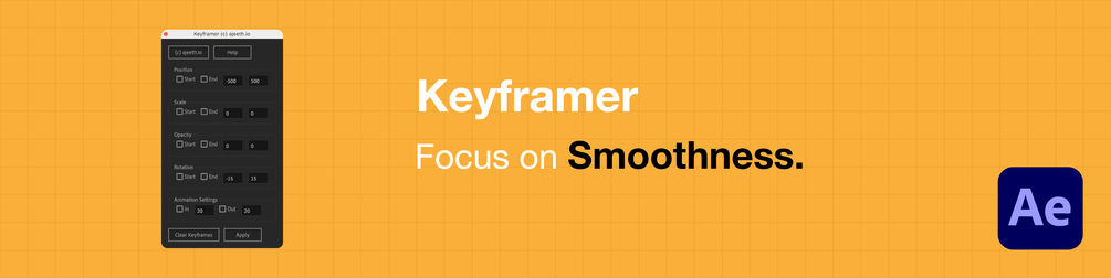Keyframer Script for Adobe After Effects