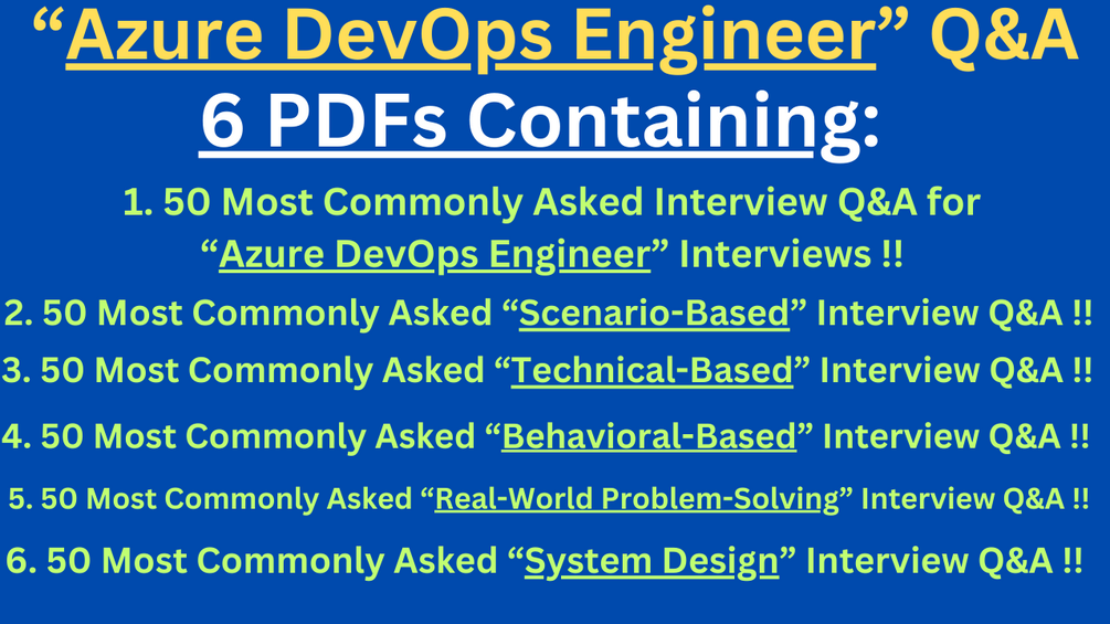 6 PDFs containing ALL Types of Most Asked Interview Q&A (Scenario-Based, Technical-Based ...