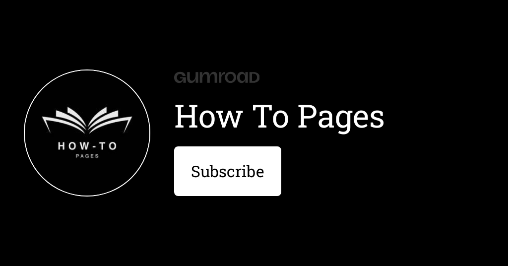 How To Pages