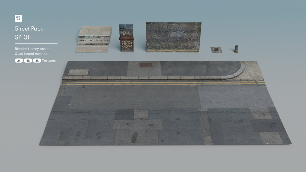 Street Pack 1 | 3D Blender Assets + FXBs (SAVE 25%)