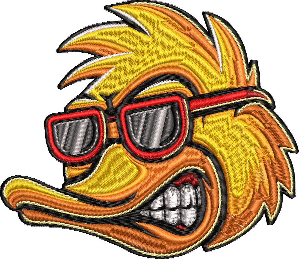 Cool Duck, Machine embroidery design