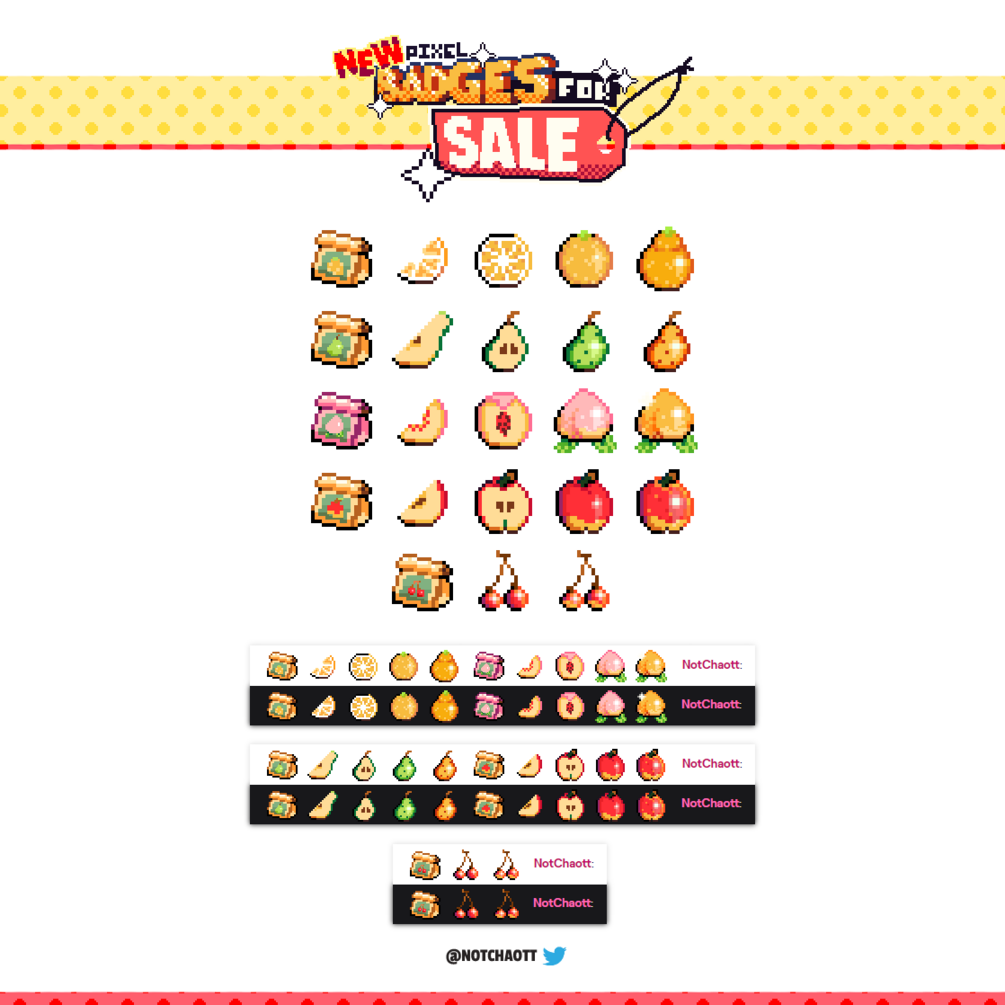 Animal Crossing Fruit Badge Pack