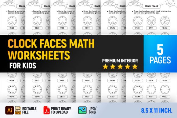 Clock Faces Math Worksheets